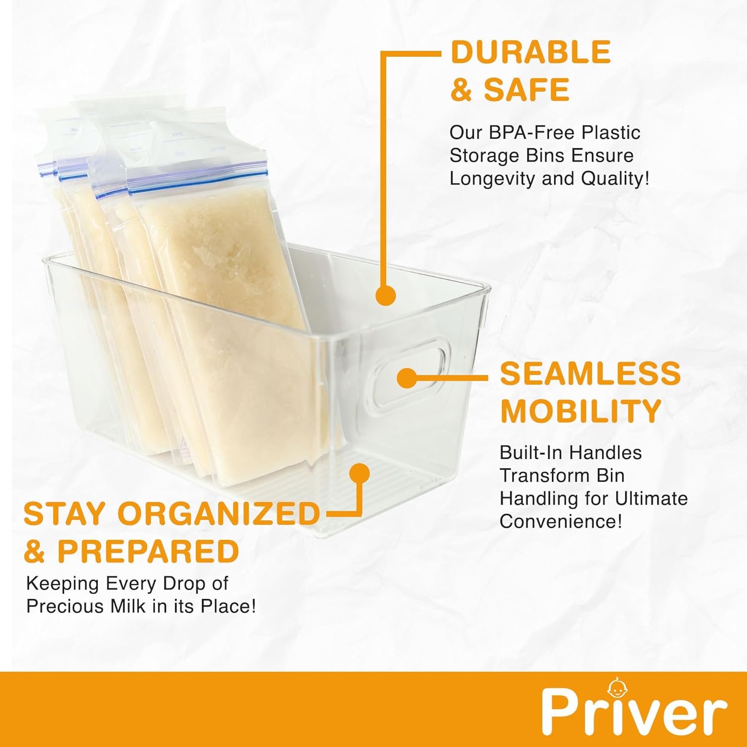 Breast Milk Storage & Organizer Containers by Priver